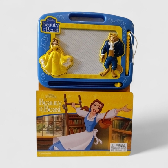 Disney | Toys | Disney Princess Belle Beauty And The Beast Storybook Magnetic Drawing Board Toy ...